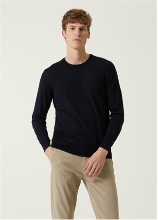 Beymen Collection Erkek Lacivert Bisiklet Yaka Yün Kazak S EU Beymen Collection Erkek Lacivert Bisiklet Yaka Yün Kazak S EU