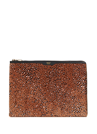 Wouf Kadın Bruna 3 Inch Leoparlı Deri Laptop Çantası Kahverengi EU Wouf Kadın Bruna 3 Inch Leoparlı Deri Laptop Çantası Kahverengi EU