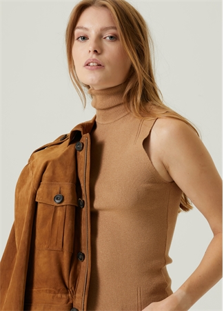 Network Kadın Camel Balıkçı Yaka Kolsuz Kazak Kahverengi L EU Network Kadın Camel Balıkçı Yaka Kolsuz Kazak Kahverengi L EU