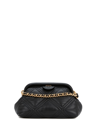 Tory Burch Kadın Siyah Kapitone Dokulu Deri Çanta EU Tory Burch Kadın Siyah Kapitone Dokulu Deri Çanta EU