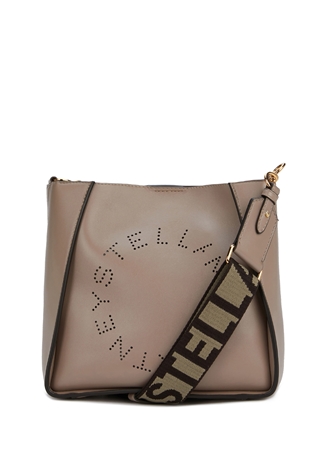 Stella McCartney Kadın Carrie Over Vizon Logolu Omuz Çantası Bej EU Stella McCartney Kadın Carrie Over Vizon Logolu Omuz Çantası Bej EU