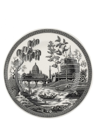 Spode Heritage Siyah Desenli Porselen Pasta Tabağı Çok Renkli Spode Heritage Siyah Desenli Porselen Pasta Tabağı Çok Renkli