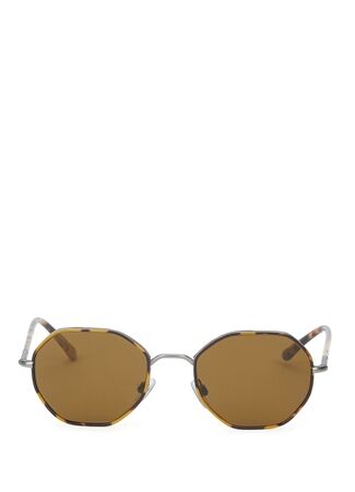 Giorgio Armani Erkek Kahverengi Tortoise Desenli Güneş Gözlüğü Gri 52 EU