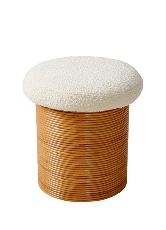Jonathan Adler Riviera Rattan Tabure Bej Jonathan Adler Riviera Rattan Tabure Bej