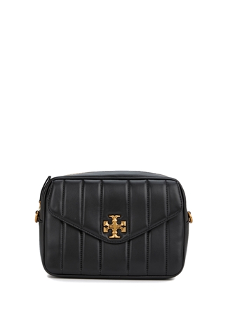 Tory Burch Kadın Siyah Kapitoneli Logolu Deri Omuz Çantası EU Tory Burch Kadın Siyah Kapitoneli Logolu Deri Omuz Çantası EU