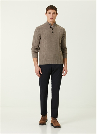 Corneliani Erkek Lacivert Yün Pantolon 54 IT Corneliani Erkek Lacivert Yün Pantolon 54 IT