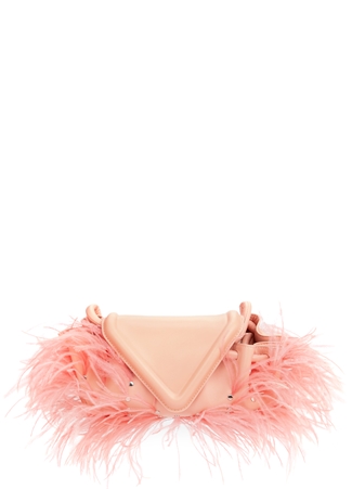 Bottega Veneta Kadın Beak Pembe Deri Çanta EU Bottega Veneta Kadın Beak Pembe Deri Çanta EU