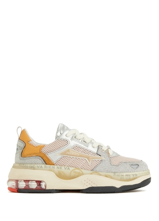 Premiata Kadın Colorblocked Taban Detaylı Deri Sneaker Gri 36 EU Premiata Kadın Colorblocked Taban Detaylı Deri Sneaker Gri 36 EU