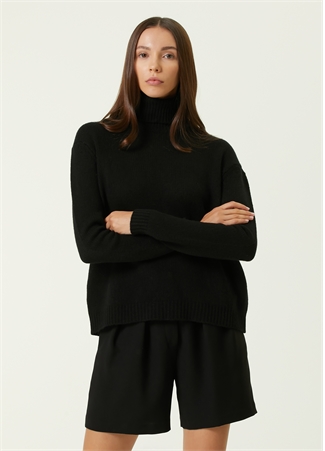 Valentino Kadın Siyah Balıkçı Yaka Kaşmir Kazak S EU