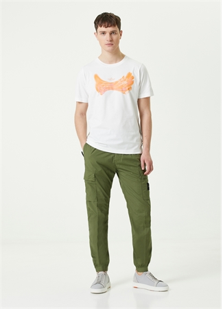 Stone Island Erkek Haki Logo Detaylı Jogger Pantolon 36 US Stone Island Erkek Haki Logo Detaylı Jogger Pantolon 36 US