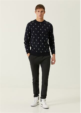 John Frank Erkek Antrasit Beli Kordonlu Travel Eşofman Altı Gri S EU