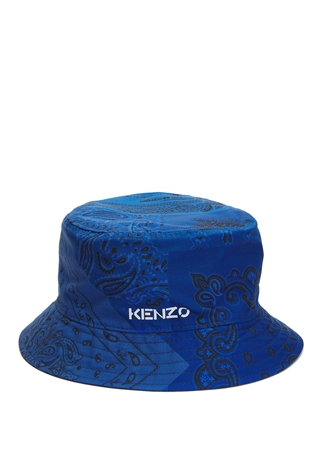 Kenzo Kadın Mavi Etnik Desenli Logolu Şapka M Eu Kenzo Kadın Mavi Etnik Desenli Logolu Şapka M Eu