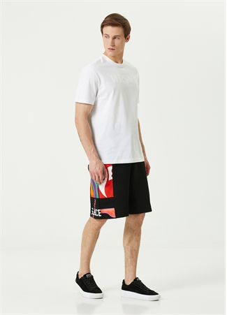 Versace Erkek Siyah Turuncu Beli Kordonlu Logolu Bermuda S EU Versace Erkek Siyah Turuncu Beli Kordonlu Logolu Bermuda S EU