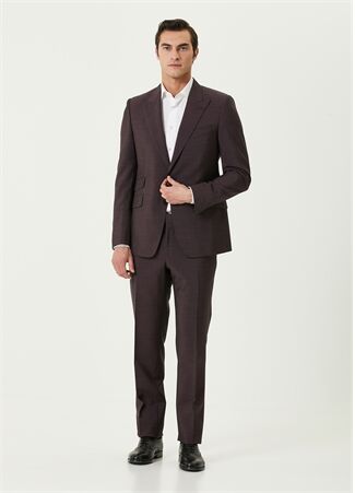 Pal Zileri Erkek Bordo Yün Takım Elbise 48 It