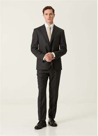 Corneliani Erkek Gri Yün Takım Elbise 46 IT