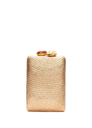 Bago Kadın Joyce Doğal Taşlı El Yapımı Portföyü Kahverengi EU