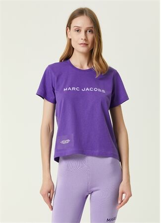 Marc Jacobs (The) Kadın Mor Logolu T-shirt XS EU