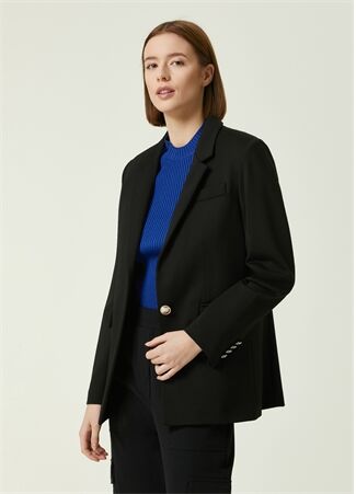 Beymen Club Kadın Siyah Tek Düğmeli Blazer 42