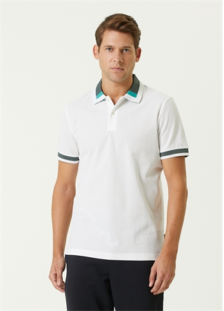 Boss Erkek Beyaz Polo Yaka T-shirt S EU Boss Erkek Beyaz Polo Yaka T-shirt S EU