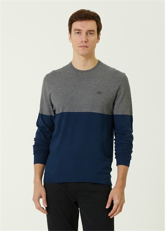 Lacoste Erkek Lacivert Gri Logolu Kazak S EU Lacoste Erkek Lacivert Gri Logolu Kazak S EU