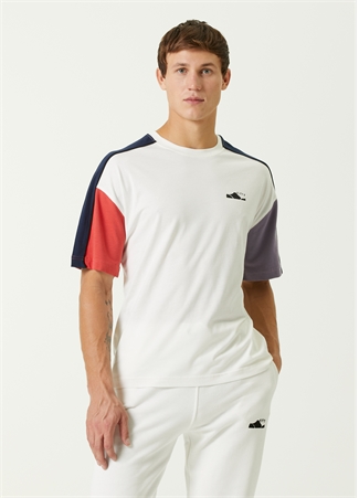 Fifty Pieces Erkek Colorblocked Logolu T-shirt Bej S EU