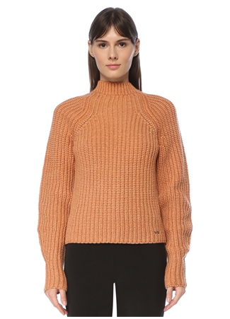 Victoria by Beckham Kadın Kiremit Dik Yaka Kazak Kırmızı L EU