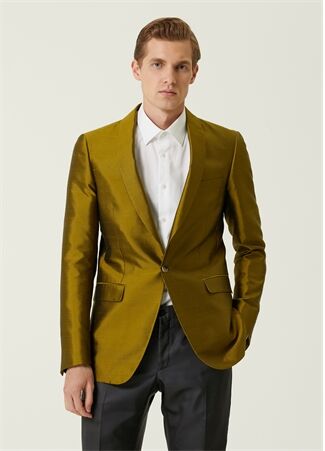 Pal Zileri Erkek Yeşil Şal Yaka İpek Ceket 48 IT