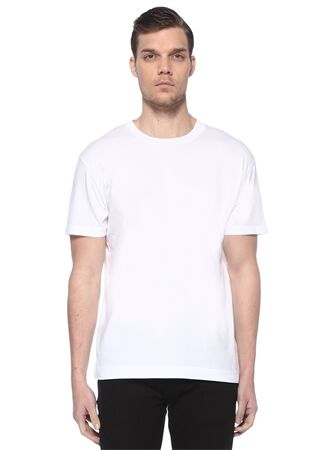 Citizens Of Humanity Erkek Beyaz Bisiklet Yaka Organik Pamuk T-shirt S EU