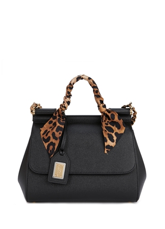 Dolce&gabbana Kadın Sicily Medium Siyah Deri Çanta Eu Dolce&gabbana Kadın Sicily Medium Siyah Deri Çanta Eu