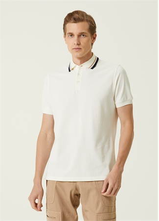 Brunello Cucinelli Erkek Beyaz Polo Yaka T-shirt 58 IT Brunello Cucinelli Erkek Beyaz Polo Yaka T-shirt 58 IT