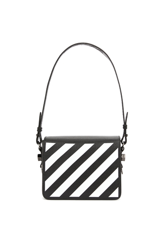 Off-White Kadın Siyah Şerit Detaylı Deri Çanta EU Off-White Kadın Siyah Şerit Detaylı Deri Çanta EU
