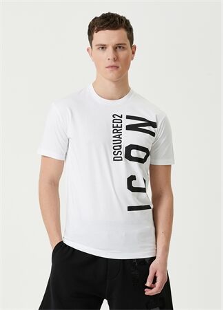 Dsquared2 Erkek Icon Beyaz Logo Detaylı T-shirt S EU Dsquared2 Erkek Icon Beyaz Logo Detaylı T-shirt S EU