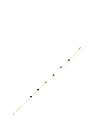 Collection Kadın Taşlı Altın Rengi Bileklik EU