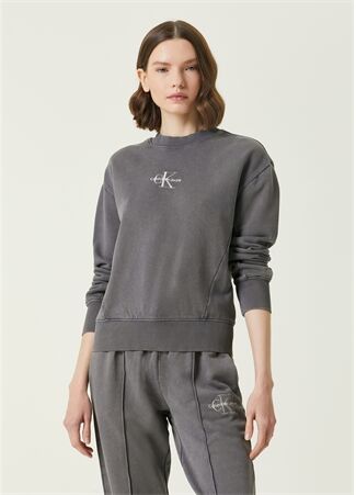 Ck Jeans Kadın Sweatshirt Gri S Eu