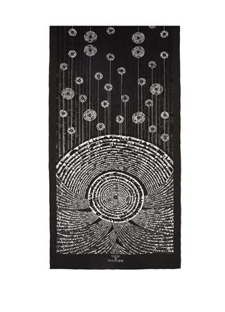 Imannoor Kadın C-life Siyah Desenli İpek Şal EU