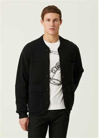 Z Zegna Erkek Siyah Yün Triko Ceket M IT