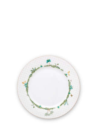 Pip Studio Jolie Beyaz Desen Detaylı Porselen Yemek Tabağı