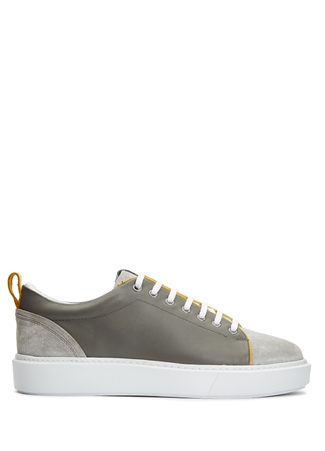 Beymen Club Erkek Gri Logolu Deri Sneaker 40 Beymen Club Erkek Gri Logolu Deri Sneaker 40