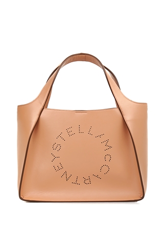 Stella McCartney Kadın Altın Rengi Logo Delikli Omuz Çantası Turuncu EU Stella McCartney Kadın Altın Rengi Logo Delikli Omuz Çantası Turuncu EU