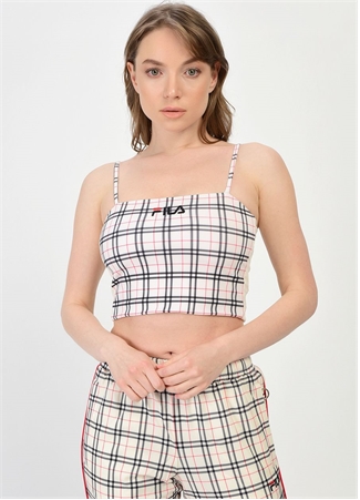 Fila Kadın Telyn Pembe Kareli İnce Askılı Crop Bluz L EU Fila Kadın Telyn Pembe Kareli İnce Askılı Crop Bluz L EU
