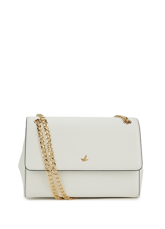 Beymen Club Kadın Talia Small Pu Beyaz Logolu Omuz Çantası EU