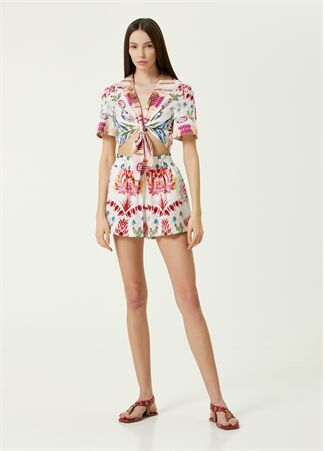 Etro Kadın Beyaz Çiçekli Şort 42 IT