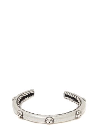 Academia Kadın Çiçek Dokulu Kelepçe Bileklik Gri EU