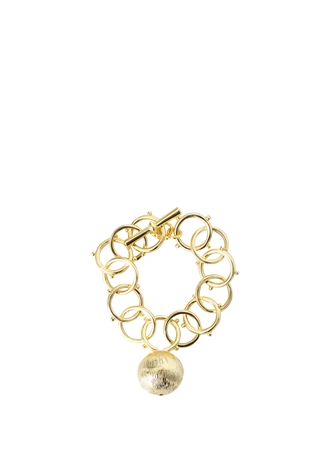 Ponponiere Kadın Volans Gold Uç Detaylı Bileklik Altın Rengi EU Ponponiere Kadın Volans Gold Uç Detaylı Bileklik Altın Rengi EU