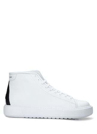 Academia Erkek Beyaz Logolu Deri Sneaker 42