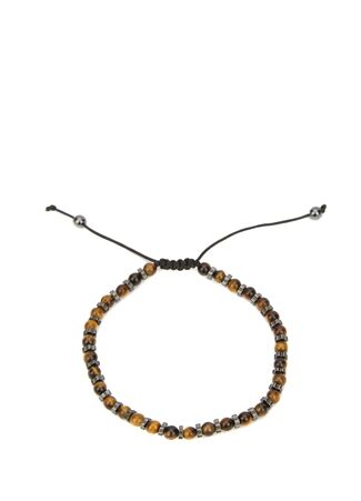 Network Erkek Kahverengi Doğal Taşlı Bileklik Eu