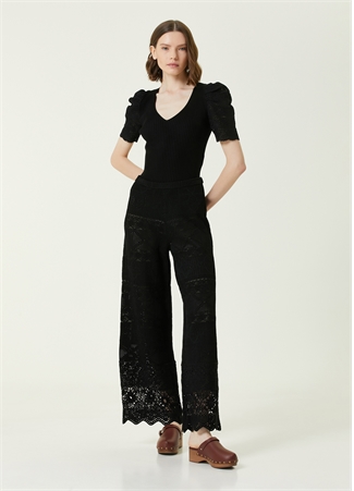 Maje Kadın Siyah Bol Paça Pantolon 34 Fr Maje Kadın Siyah Bol Paça Pantolon 34 Fr