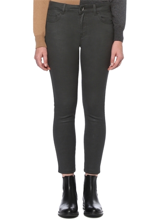 Network Kadın Slim Fit Antrasit Jean Pantolon Gri 30 EU