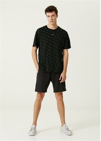 Probably x Academia Erkek Siyah Logo Detaylı Jersey Şort XS EU