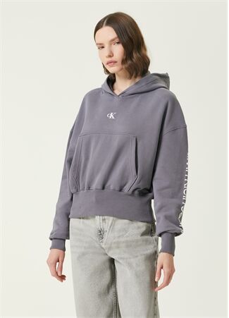 Ck Jeans Kadın Sweatshirt Gri S Eu
